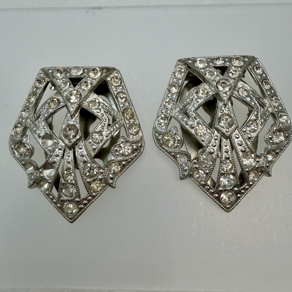 Jewelry | Vintage Dress Clips Rhinestones 193 | Poshmark